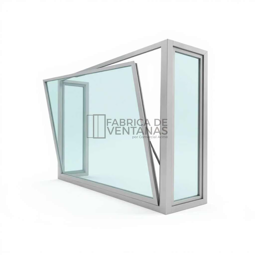 Ventana de pvc bowindows con proyectante central y fijos laterales ...